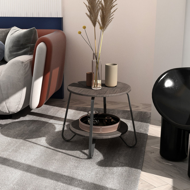 Earline end table with storage store